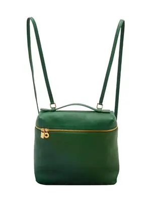 Loro Piana Extra Pocket Leather Backpack - Green