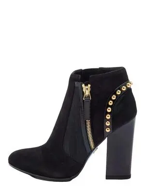 LORIBLU Embellished Ankle Boots - Black