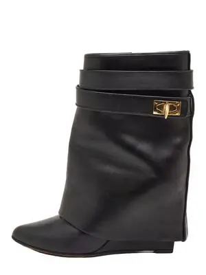 Givenchy Shark Lock Wedge Ankle Boots - Black