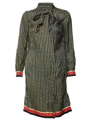 Carolina Herrera Herringbone Shirt Midi Dress - Black
