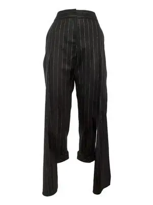 Hellessy Pinstripe Overlay-detail Trousers - Black