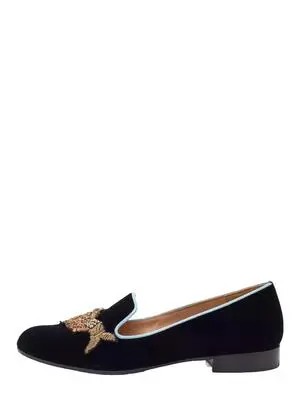 GIANVITO ROSSI X Mary Katrantzou Embroidered Loafers - Blue