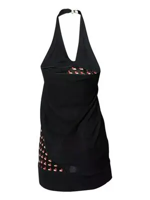 LOUIS VUITTON Heart Print Halter Neck Top - Black