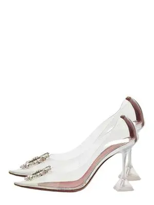 Amina Muaddi Begum Crystal-embellished Pumps - Silver