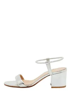 GIANVITO ROSSI Nikki Ankle Strap Sandals - Silver