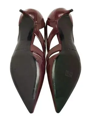 Balenciaga Patent Leather Cut-out Pumps - Red
