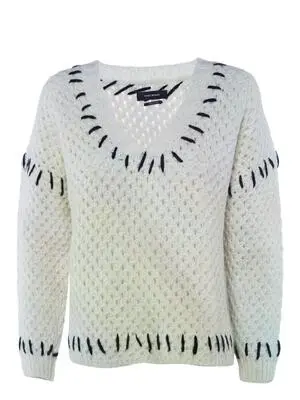 Isabel Marant Étoile Crochet Knit Oversized Sweater - Neutrals
