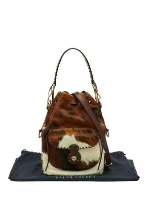 Polo Ralph Lauren Ricky Animal-print Bucket Bag - Brown