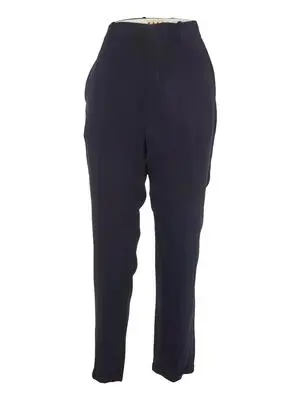 Marni Navy Crepe Tapered-leg Trousers - Blue