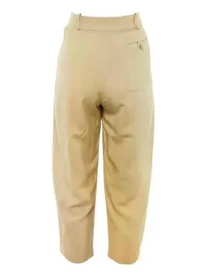 Stella McCartney Crepe Pleated Trousers - Neutrals