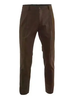 Dolce & Gabbana Zip-closure Chino Trousers - Brown