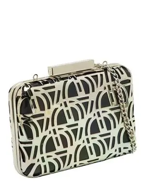 AIGNER Tesora Cut-out Clutch Bag - Silver