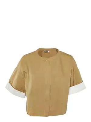 JIL SANDER Cropped Zip Jacket - Neutrals