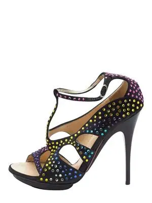 GIUSEPPE ZANOTTI Embellished Strappy Sandals - Black