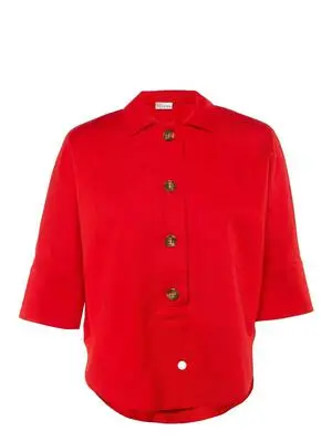 Red Valentino Cotton Button-front Shirt - Red