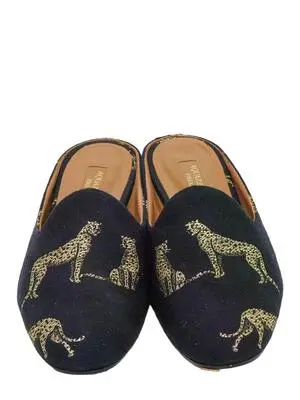 AQUAZZURA Patterned Mules - Blue