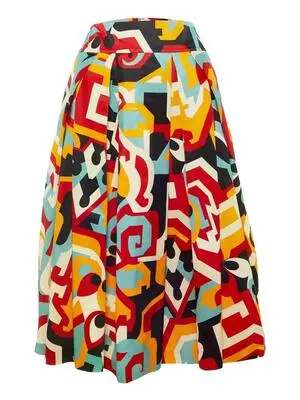 Dsquared2 Pleated Mid Skirt - Red