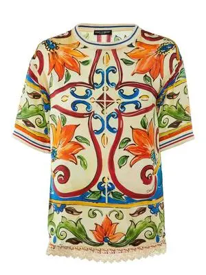 Dolce & Gabbana Majolica Print T-shirt - Neutrals