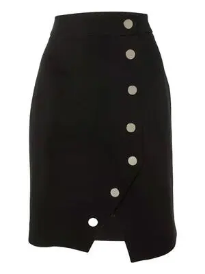 Maje Jipa Mini Skirt With Button Detail - Black