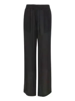 KAOS Icona Elasticated-waist Palazzo Pants - Black
