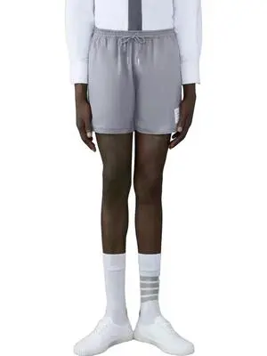 Thom Browne Cotton Drawstring Waist Shorts - Grey