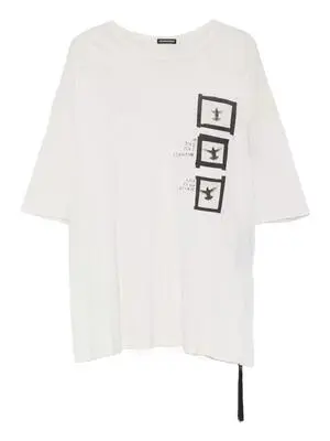 ANN DEMEULEMEESTER Graphic-print T-shirt - Neutrals