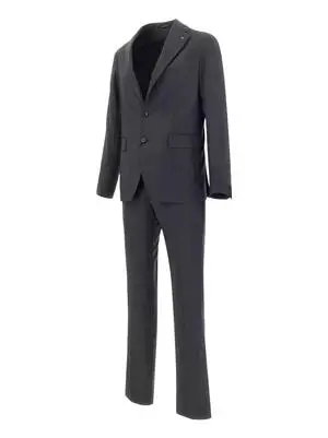 Tagliatore Peak-lapel Wool Suit - Grey