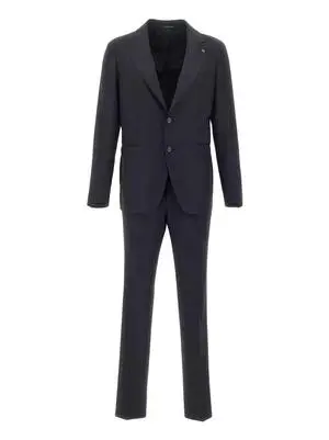 Tagliatore Single-breasted Peak-lapel Suit - Blue