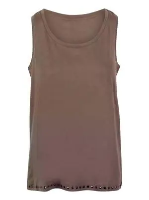 Max Mara Stud-embellished Tank Top - Brown