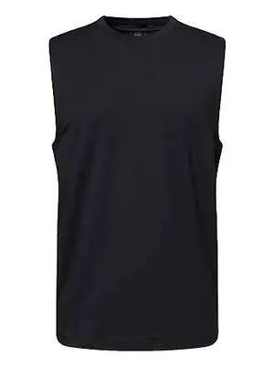 On Focus Crew-neck Cotton-jersey Tank Top - Black