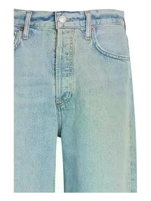 AGOLDE Ren Faded Wide-leg Jeans - Blue