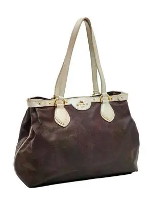 Etro Paisley-print Leather Tote Bag - Brown