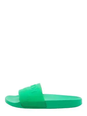Gucci Gucci Embossed Logo Pool Slides Green