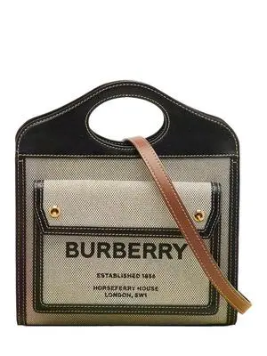 Burberry Mini Pocket Tote Bag - Neutrals