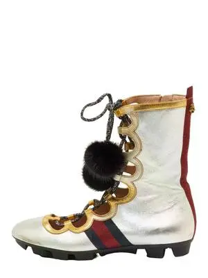 Gucci Titan Gladiator Hi-top Sneakers - Silver