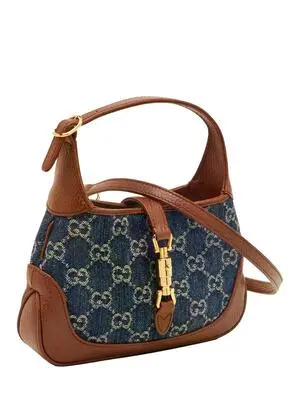 Gucci Jackie 1961 Gg Denim Shoulder Bag - Blue