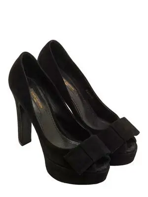 LOUIS VUITTON Peep-toe Platform Pumps - Black