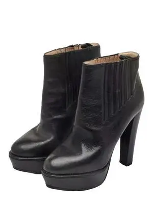 Prada Platform Ankle Boots - Black