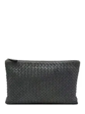 Bottega Veneta Intrecciato Clutch Bag - Grey