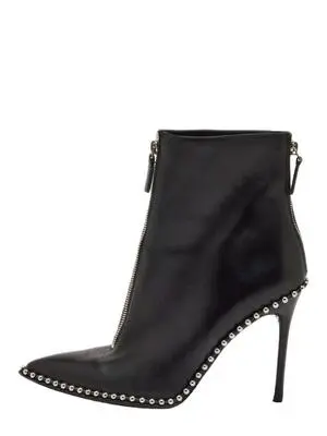 Alexander Wang Studded Pointed-toe Ankle Boots - Black