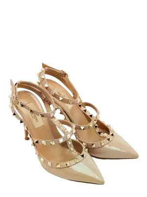 Valentino Garavani Rockstud Pointed-toe Pumps - Neutrals