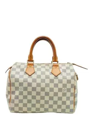LOUIS VUITTON Louis Vuitton Speedy 25 Damier Azur Handbag Neutrals