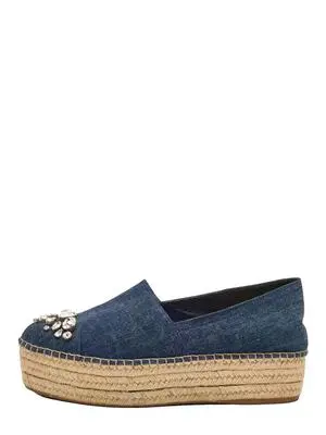 Miu Miu Embellished Platform Sandals - Blue