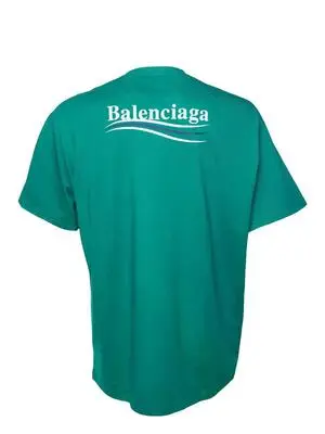Balenciaga Logo-print T-shirt Green