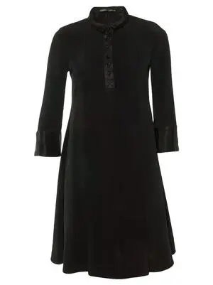 Balenciaga Pleated Knee-length Dress - Black