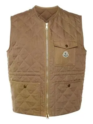 Moncler Vigny Quilted Gilet - Brown