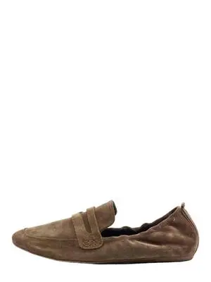 LANVIN Suede Slip-on Loafers - Brown