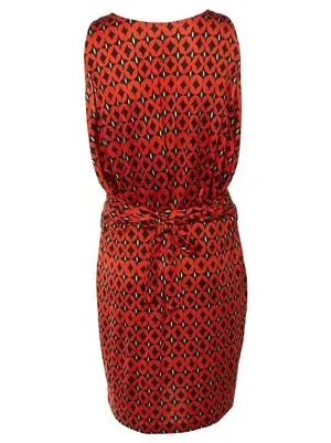 Diane Von Furstenberg Geometric Print Silk Dress - Red