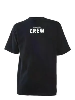 Balenciaga Crew Logo-print T-shirt - Black