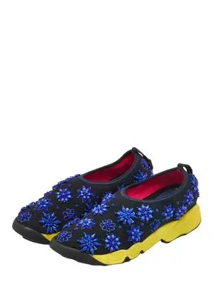Dior Fusion Embellished Mesh Sneakers - Black